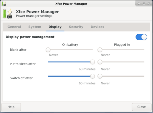 How to disable timeout and screen lock in debian xfce ...